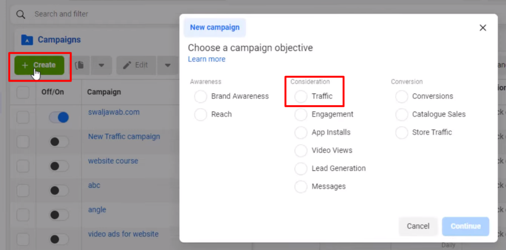 Tips on How to Create A Traffic Campaign In Facebook